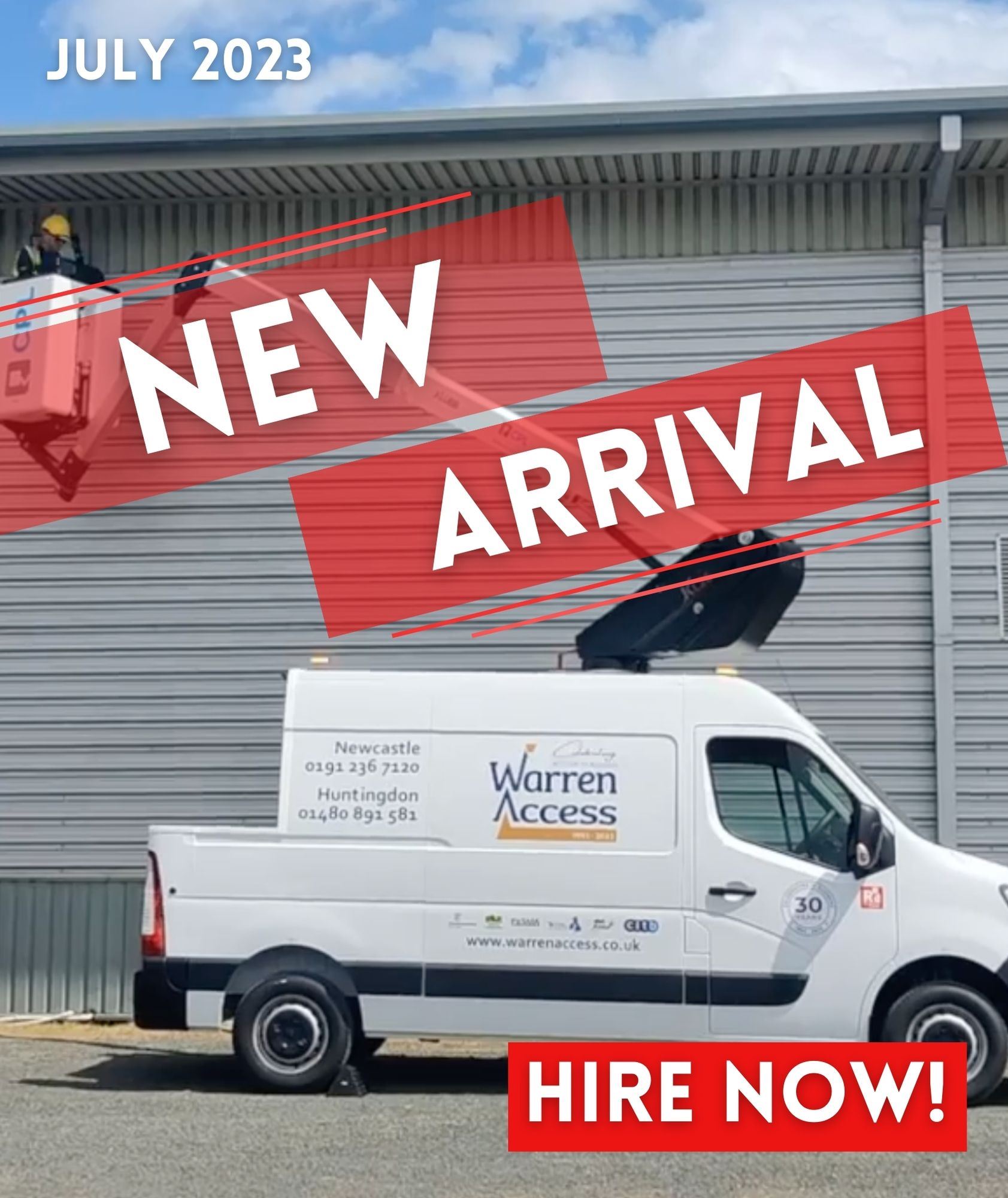 11.8m CPL KL26 van mounted cherry picker - Warren Access